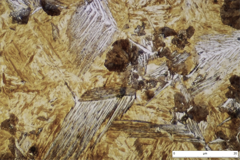 Microestructuras con perlita y ferrita
