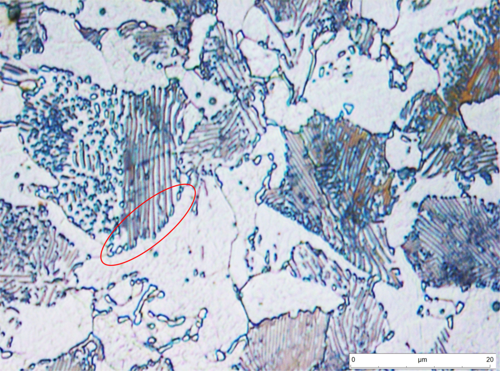 Microestructuras con perlita y ferrita