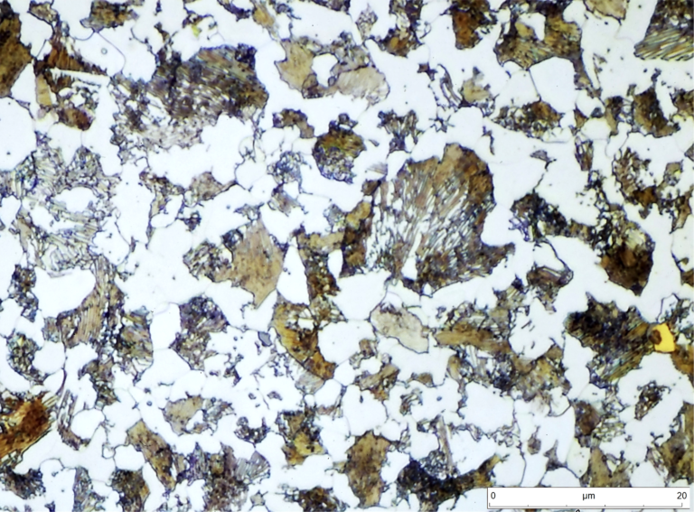 Microestructuras con perlita y ferrita
