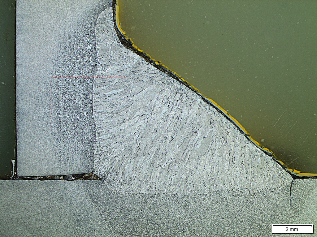 Metalografía de piezas soldadas