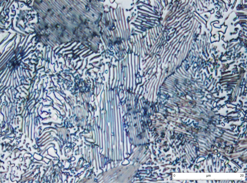Microestructuras con perlita y ferrita